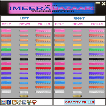 Second Life Marketplace - DEMO- !MB! LUCY- MAZE SOFT THIGHS LATEX GARTERS